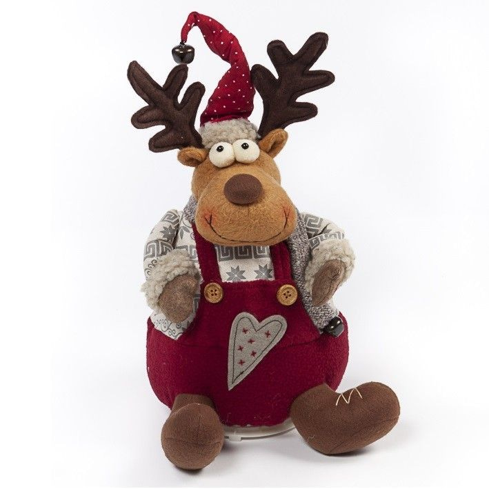 GROTE LUXE KERSTMIS RENDIER MET GELUID EN BEWEGING