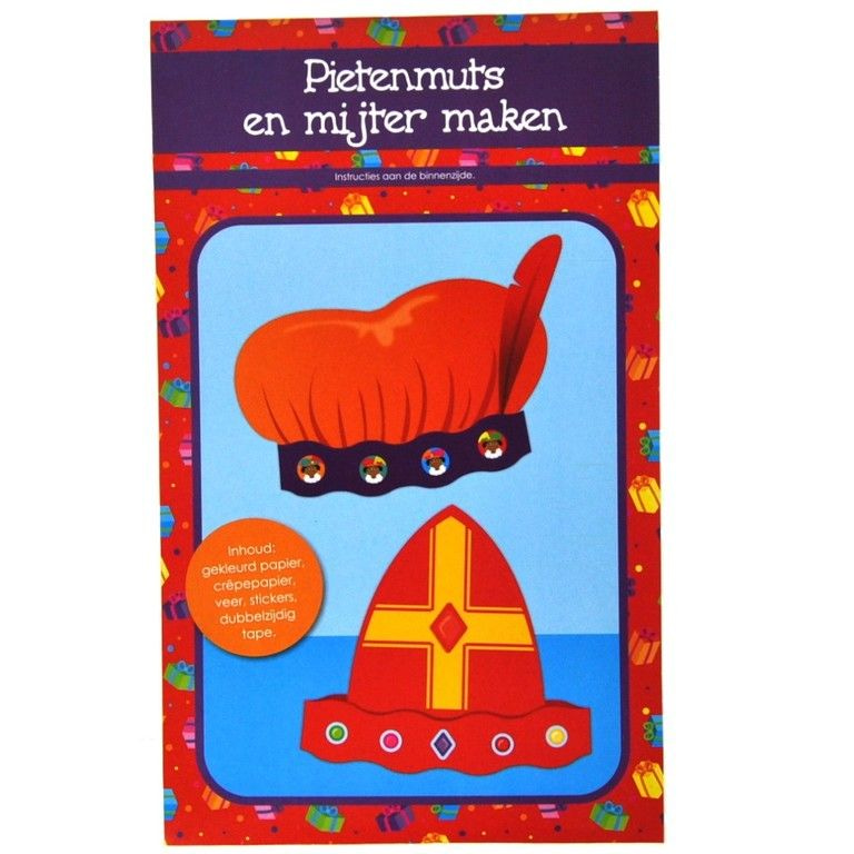 Pieten Muts & Sinterklaas Mijter Maken | Knutselset Vanaf €0,75 ...