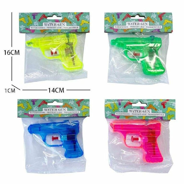 Waterpistool 10cm - Mix Kleuren (36st.) Groothandel | Afhaalgroothandel.nl