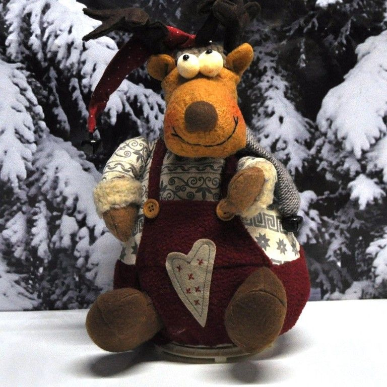 GROTE LUXE KERSTMIS RENDIER MET GELUID EN BEWEGING