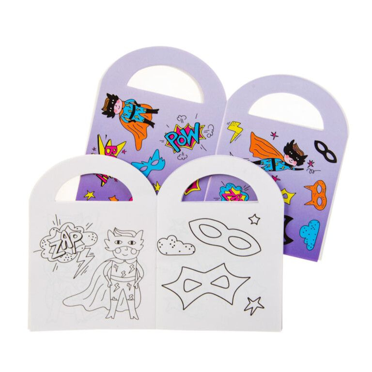 KLEINE - SUPERHERO - KLEURBOEKJES MET STICKERS (48st.)